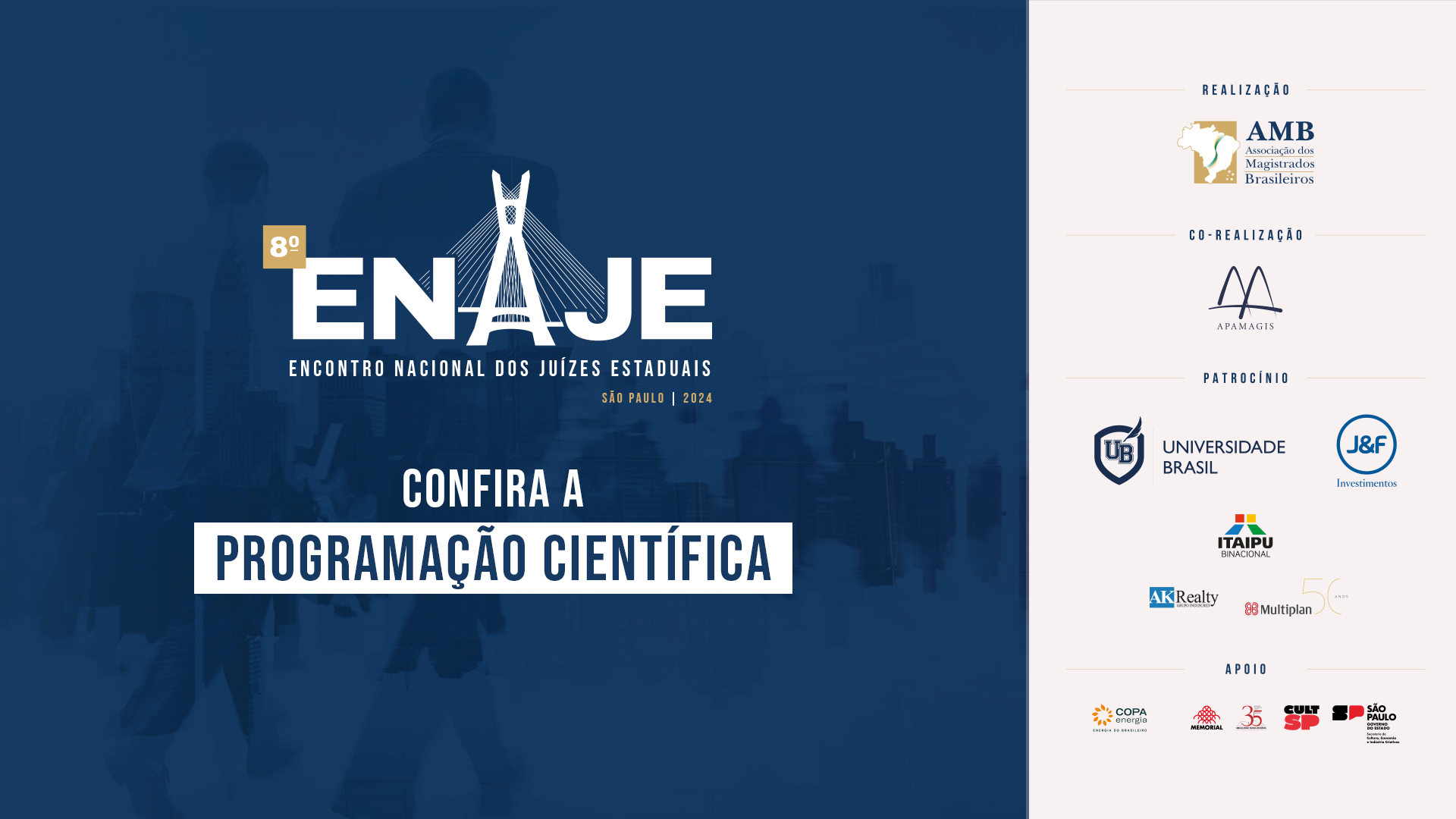 Enaje divulga programação científica da oitava edição - AMB